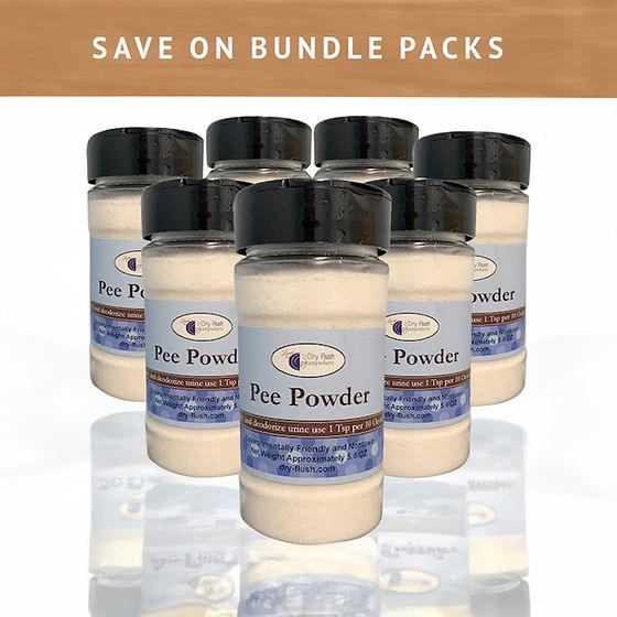 DryFlush Pee Powder - Bundle of 8 Bottles